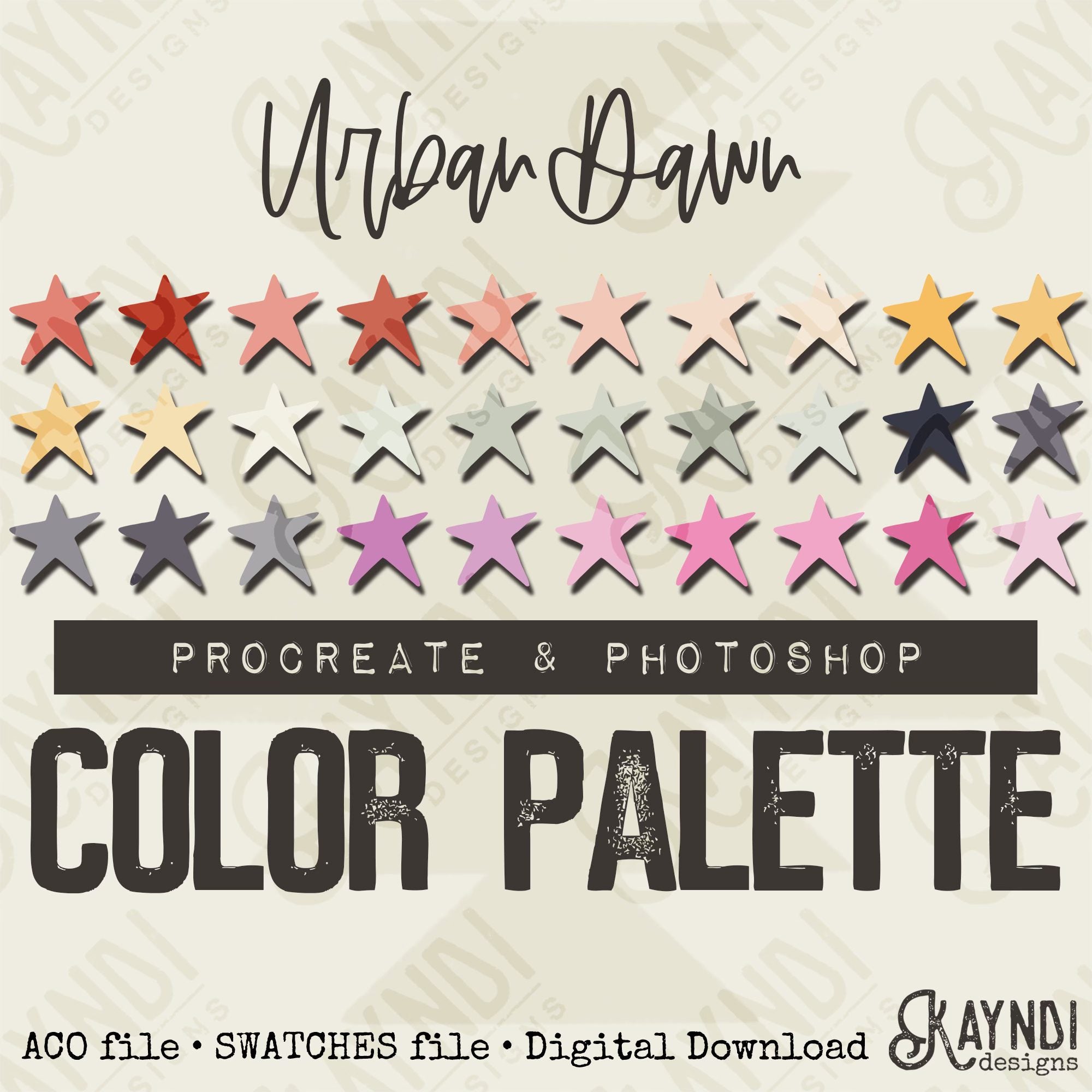 Urban Dawn Swatches iPad Design Procreate & Photoshop Color Palette ...